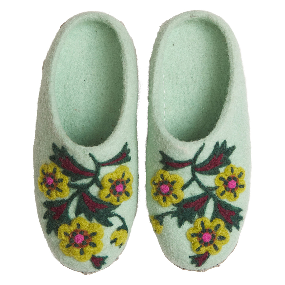 Marie Felt Slippers - Jade – Sage and Clare