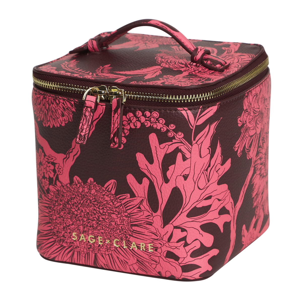 Delphine Small Vanity Case - Garnet – Sage and Clare