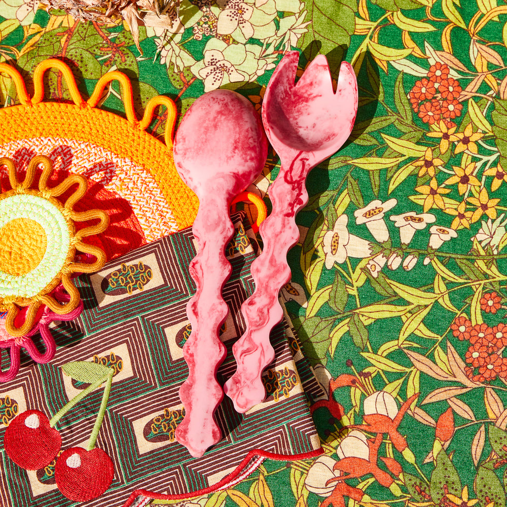 Gisele Salad Servers - Crimson – Sage and Clare